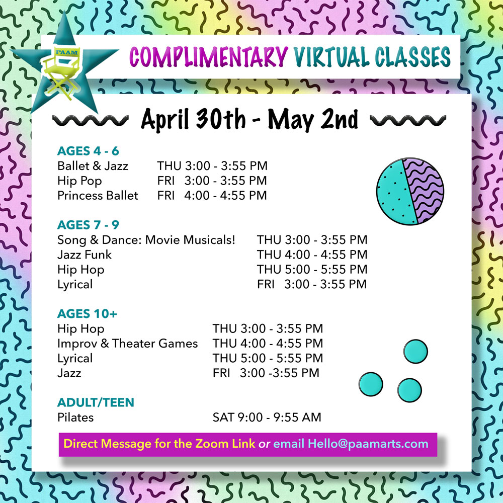 Free Virtual Classes with PAAM | Marin Mommies