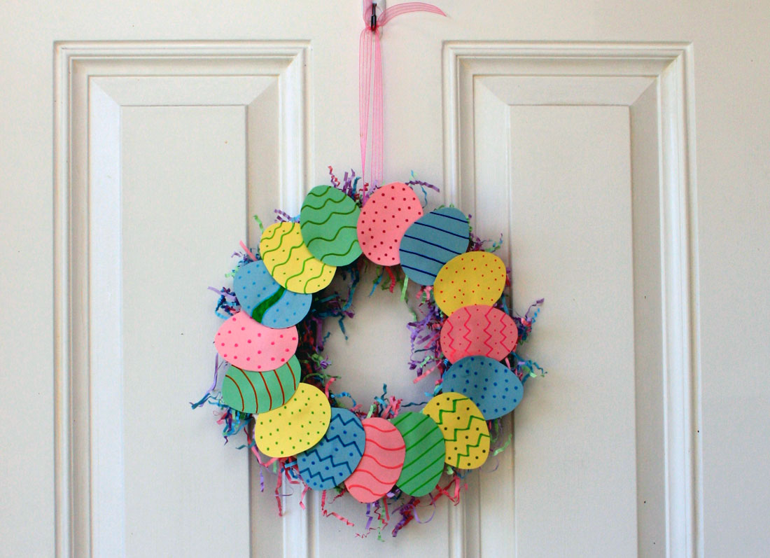 Create a Cute and Colorful Easter Egg Wreath | Marin Mommies