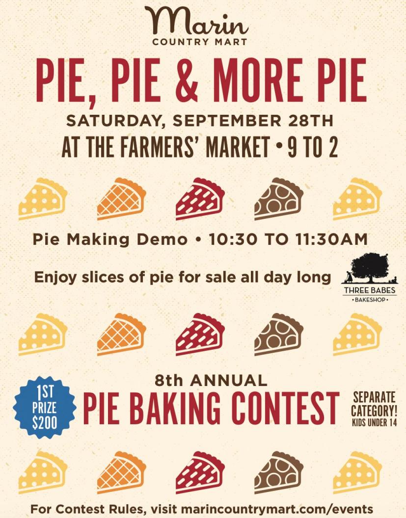 Calling All Bakers! Enter Your Pie in Marin Country Mart's Annual Pie ...